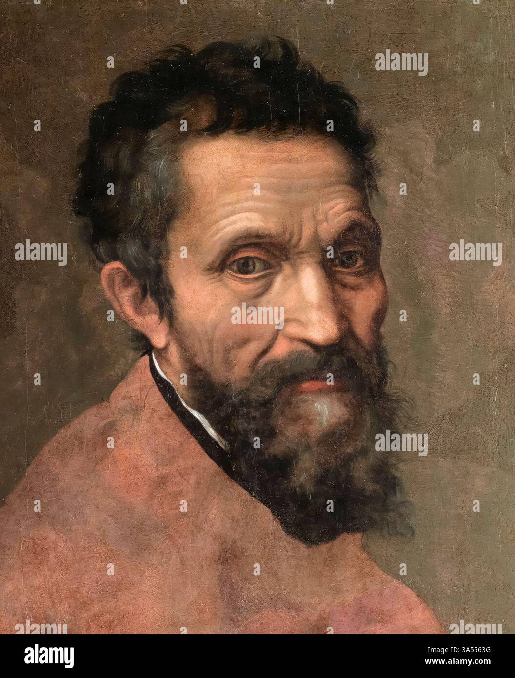 Michelangelo. Portrait painting of the Italian Renaissance artist ...