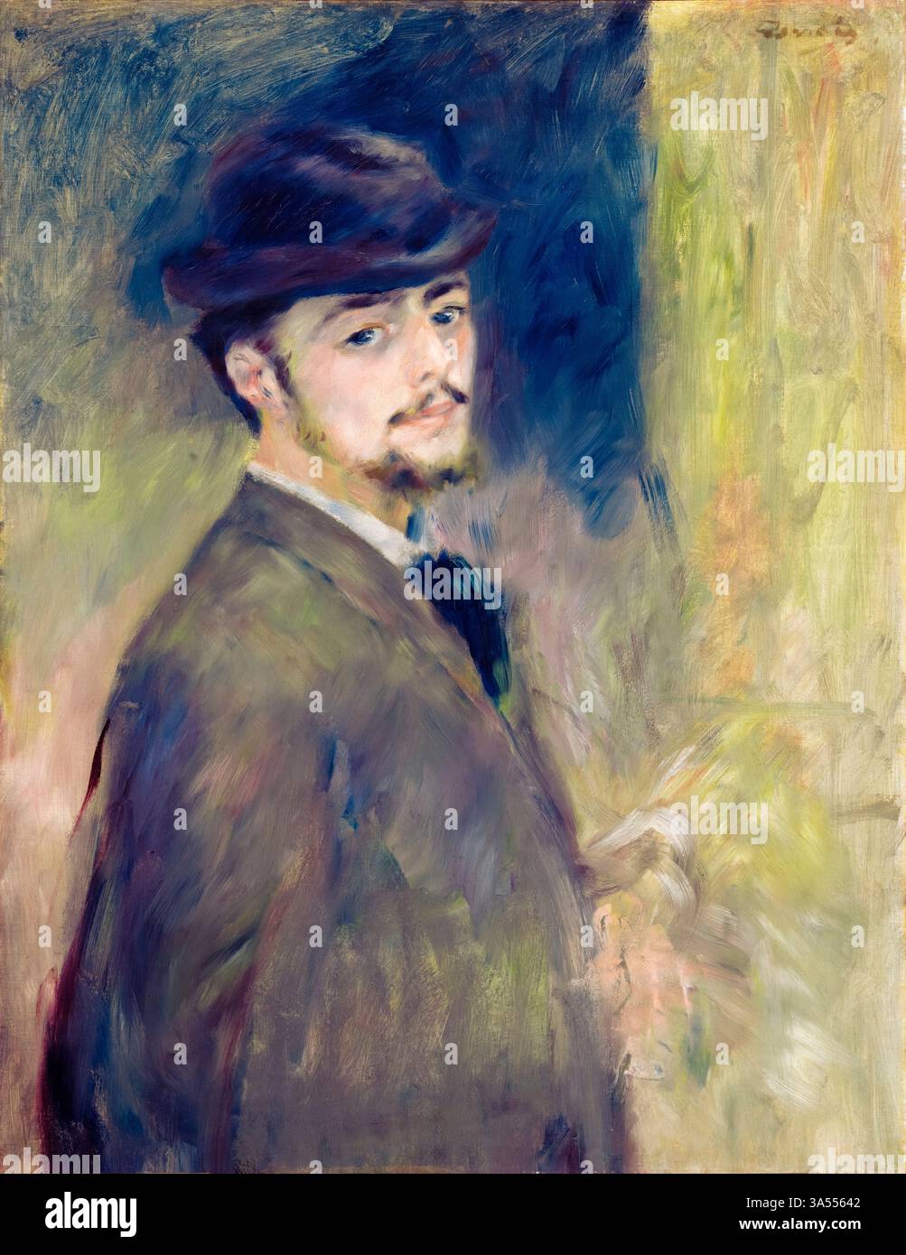 Renoir. Self Portrait painting of the French impressionist painter ...