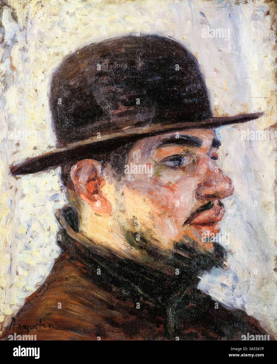 Toulouse-Lautrec. Portrait painting of the French artist Comte Henri ...