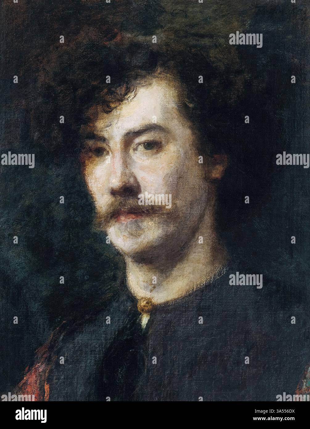 Whistler. Portrait painting of the American tonalist painter James ...