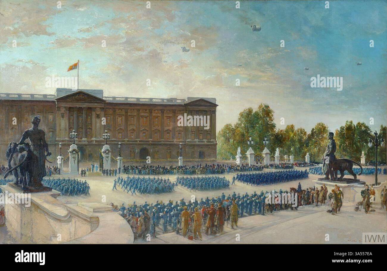 The Battle of Britain anniversary parade at Buckingham Palace in 1943 ...