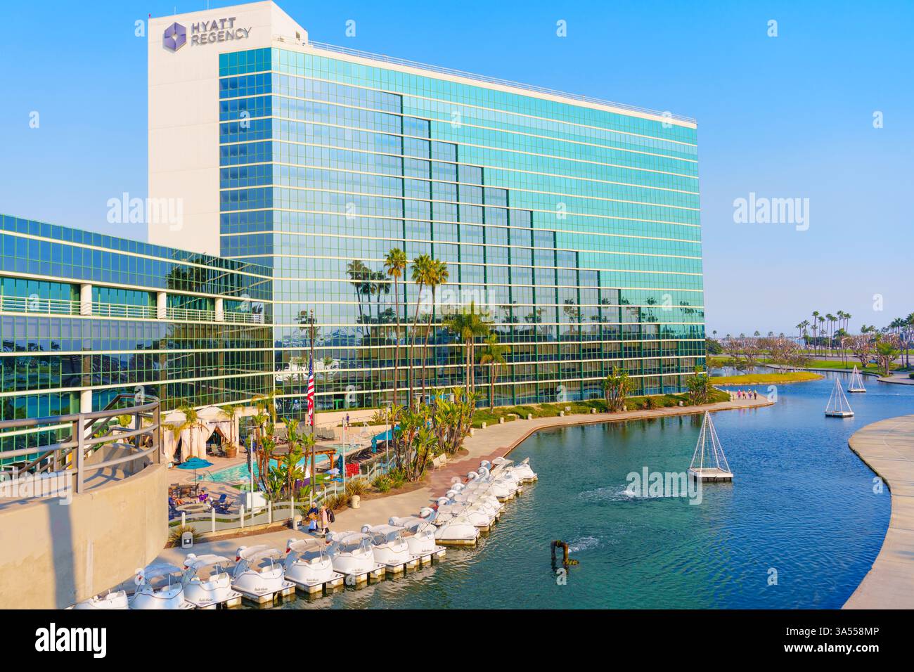 Long Beach, California - January 11, 2025: Modern Hyatt Regency hotel ...
