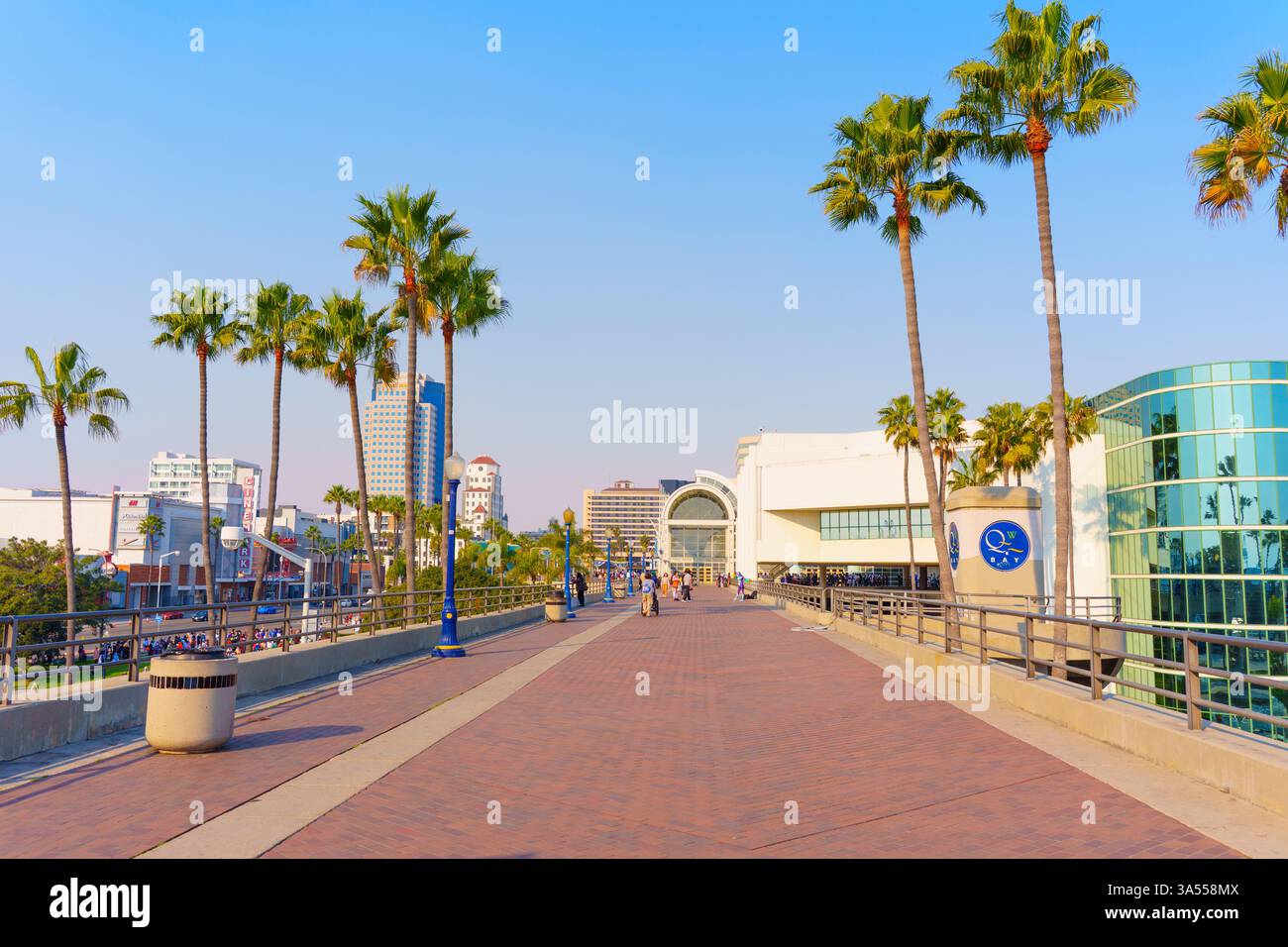 Long Beach, California - January 11, 2025: Vibrant walkway promenade ...