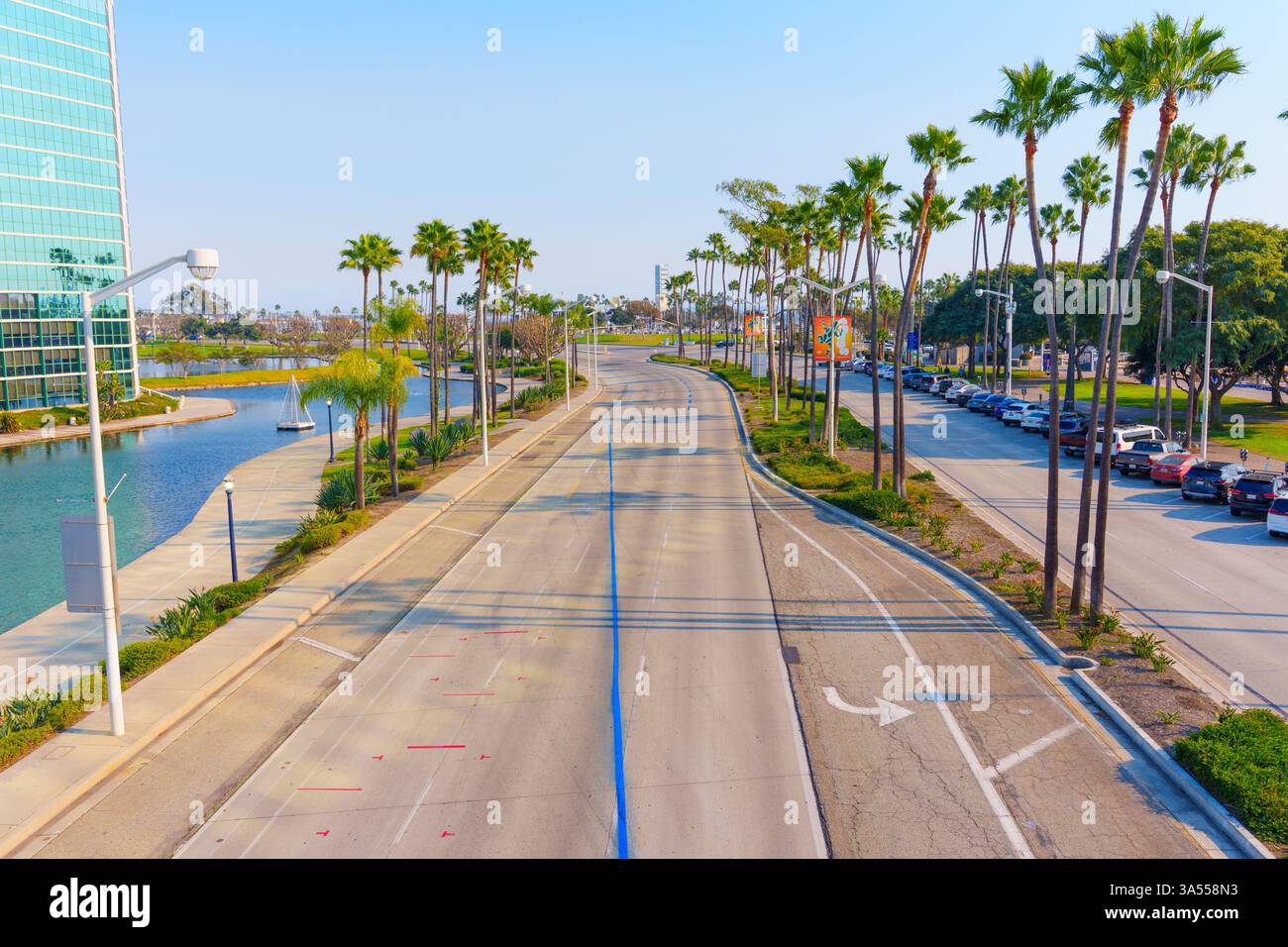 Long Beach, California - January 11, 2025: Vibrant streetscape of Hyatt ...