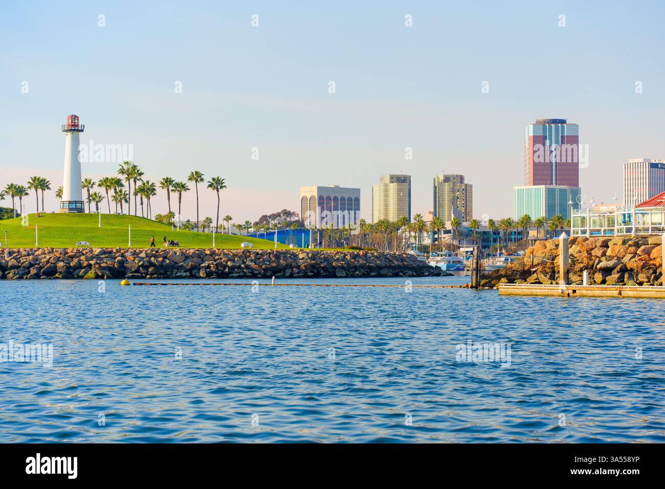 Long Beach, California - January 11, 2025: Lions Lighthouse stands ...