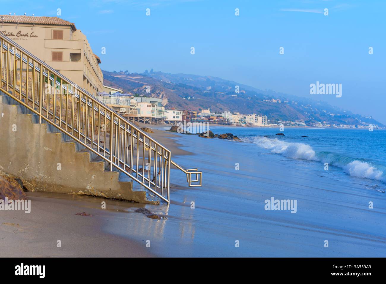 Malibu, California - December 21, 2024: Malibu beach features gentle ...