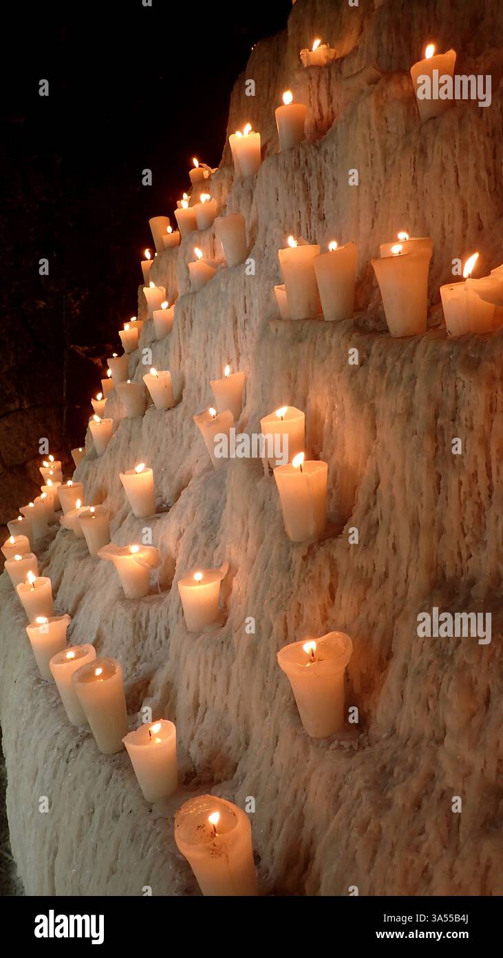 Candle covered in wax hi-res stock photography and images - Alamy