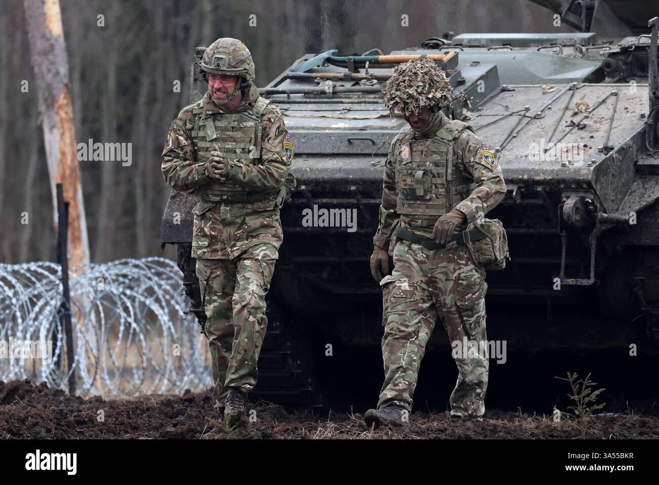 The Prince of Wales, Colonel-in-Chief, Mercian Regiment, onboard a ...