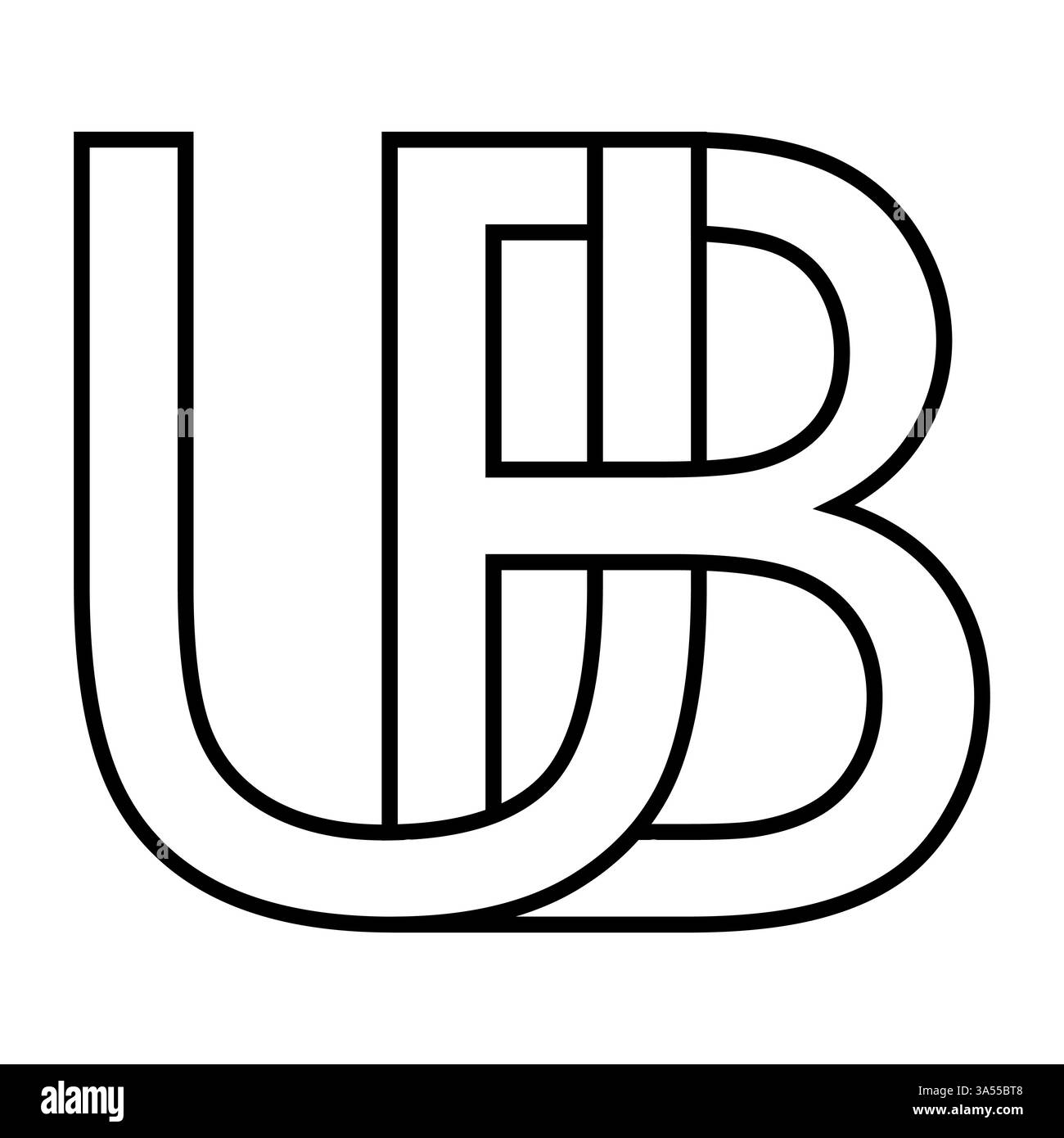 Logo sign ub bu icon double letters logotype u b Stock Vector Image ...
