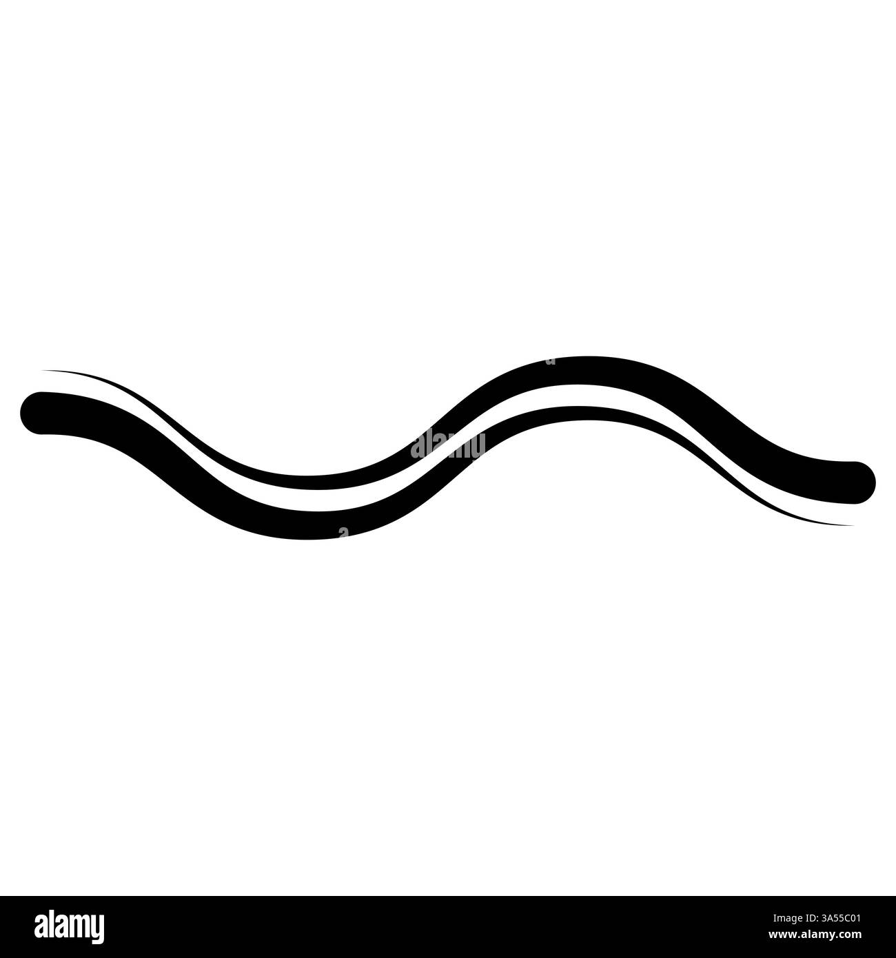 Black wavy lines, creating abstract representation fluid motion and energy Stock Vector Image ...