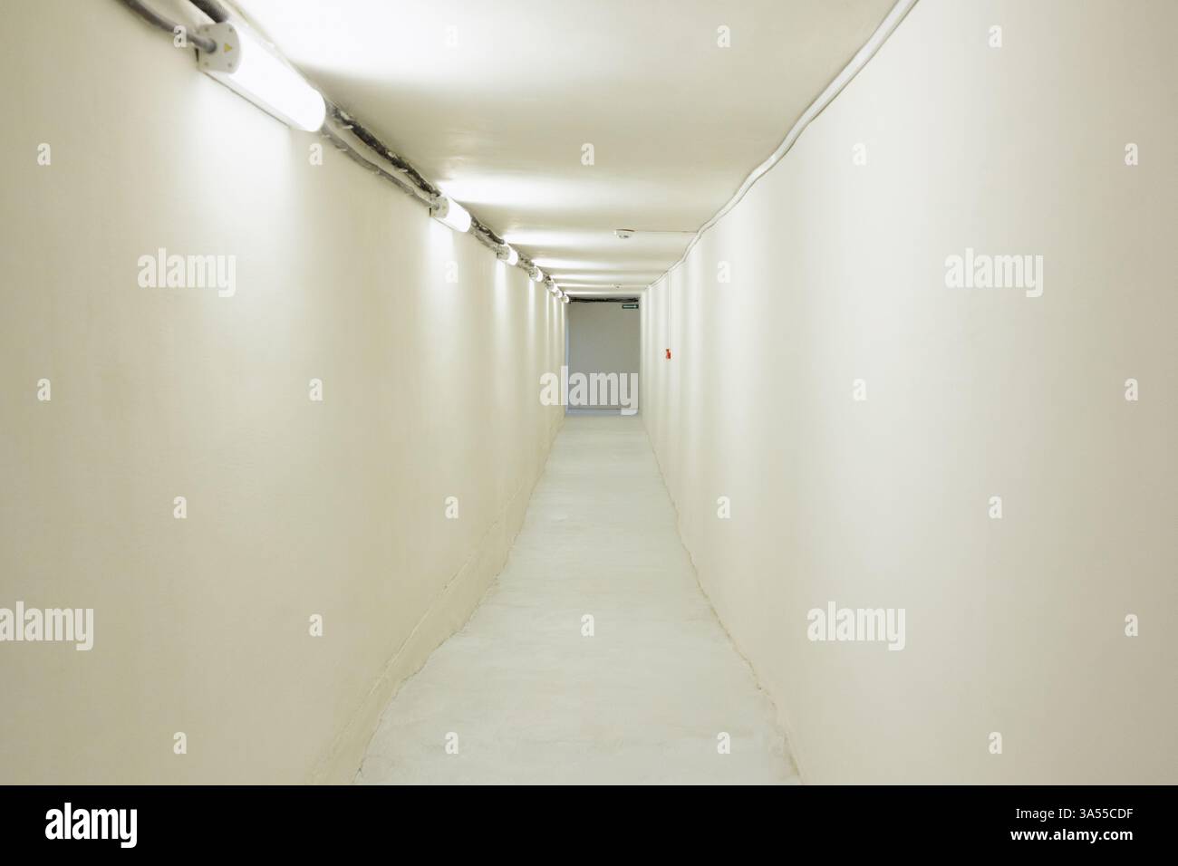 Long and Empty Corridor With Bright Lights Inviting Exploration and ...