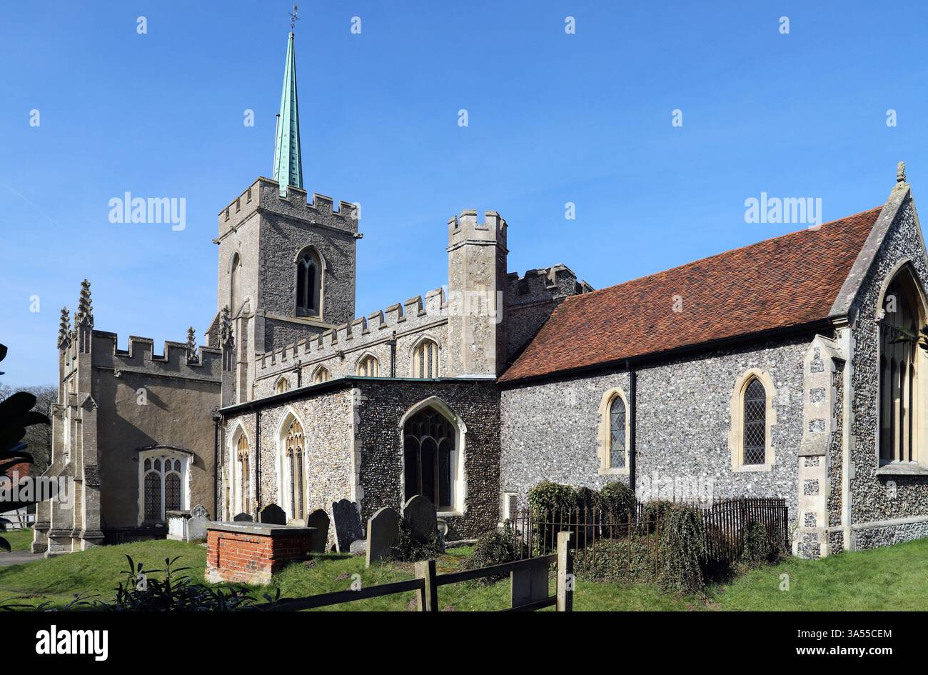 Church of St Mary, Braughing, Hertfordshire, England, viewed from the ...