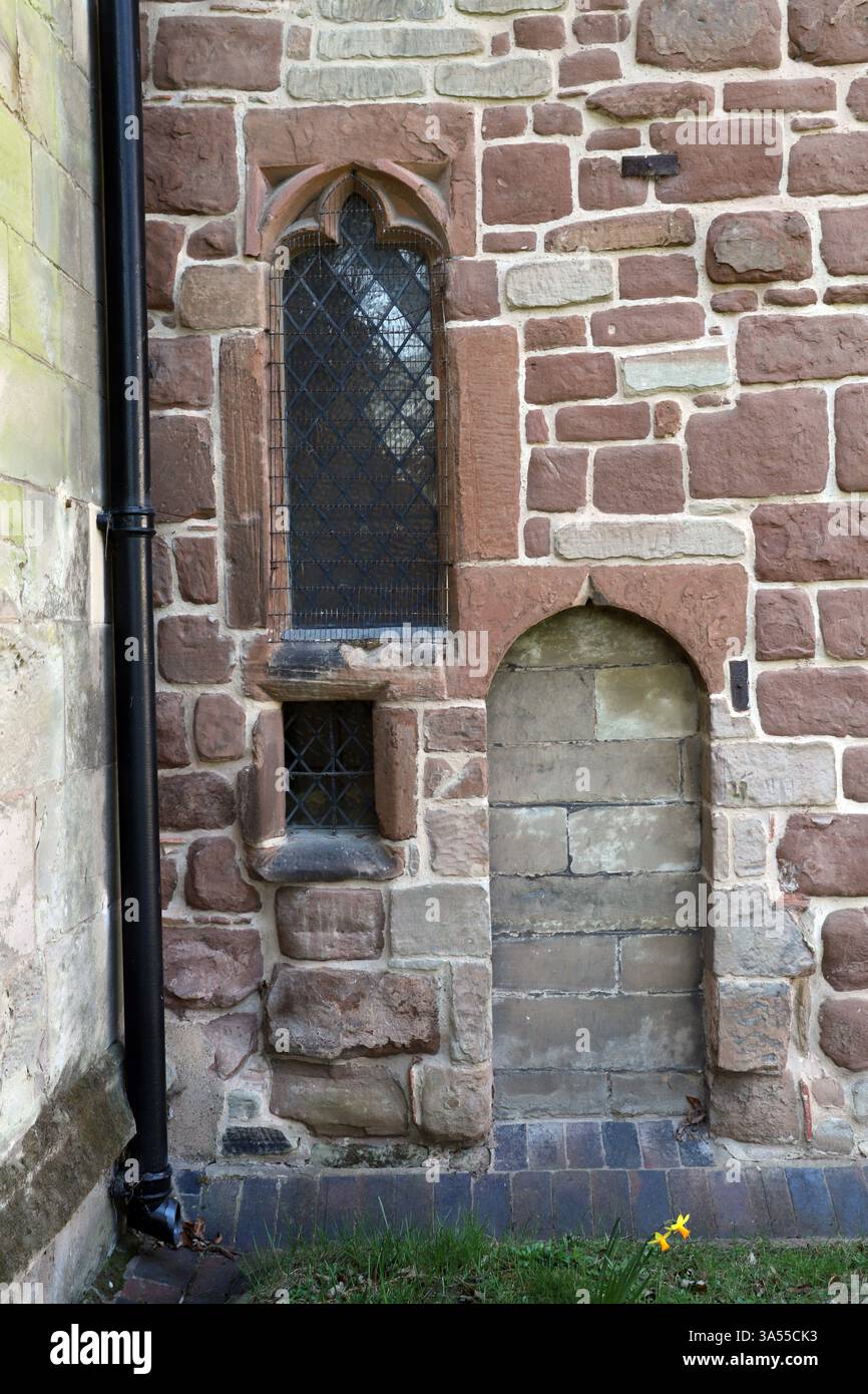 A low side window and blocked priest's door, St Mary Magdalene Church ...