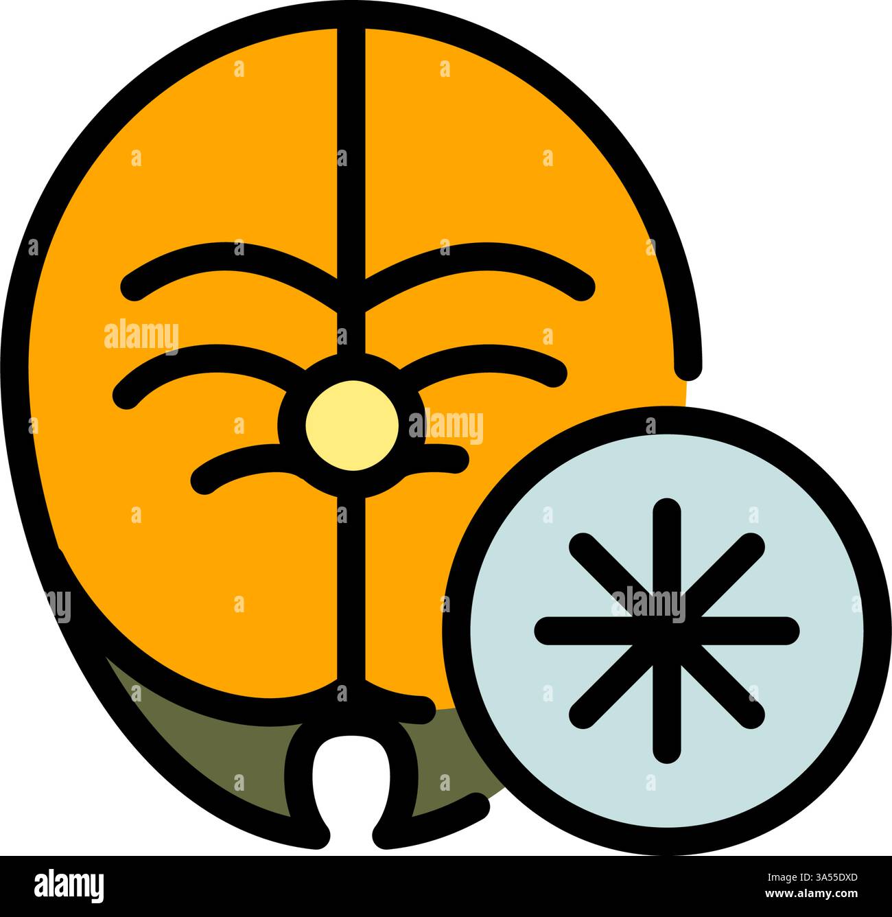 Fish steak icon. Delicious fish meat symbol. Trout, Chum Salmon, Tuna ...