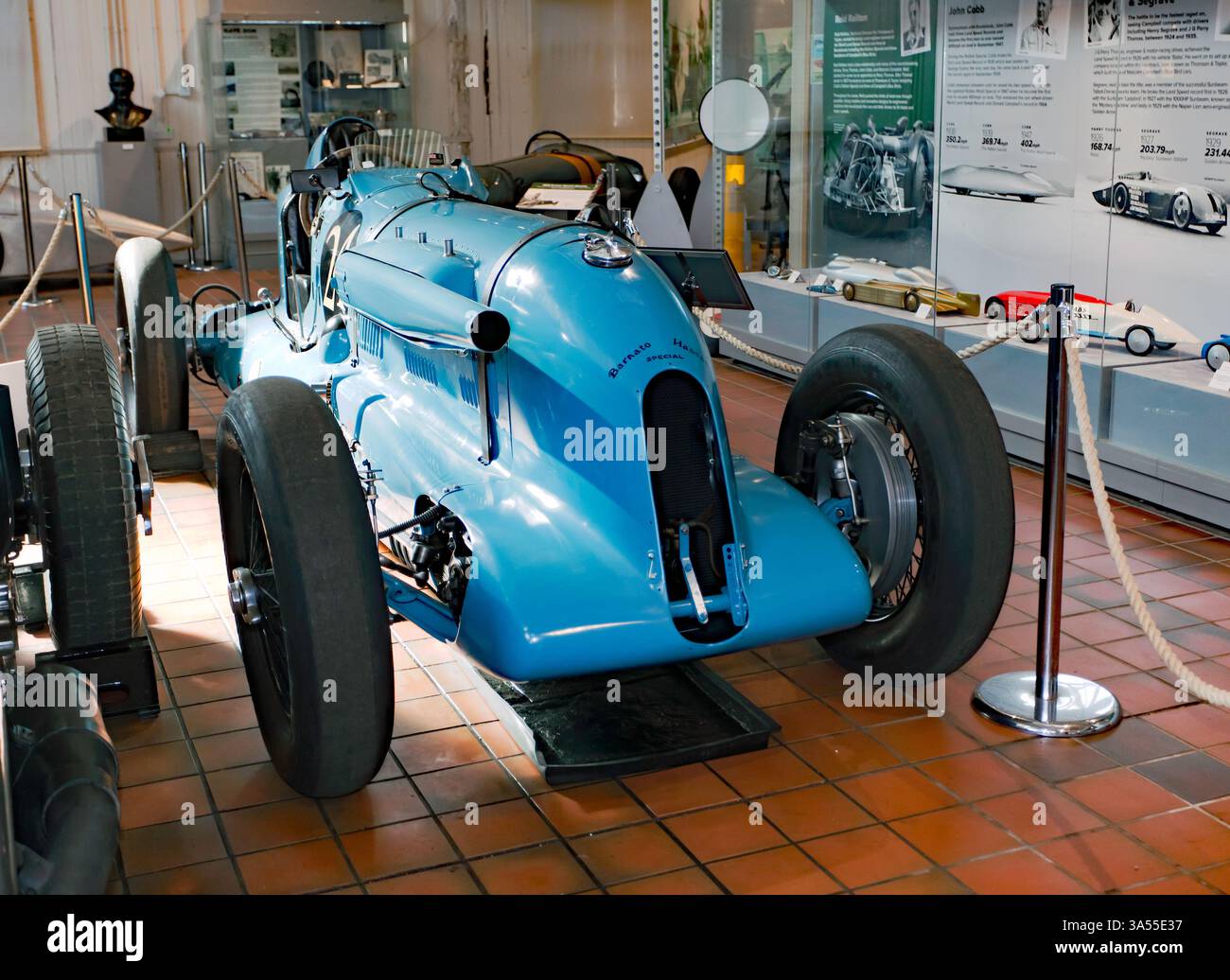 Three-quarters front view of the Blue, 1934, Barnato-Hassan Special, on ...