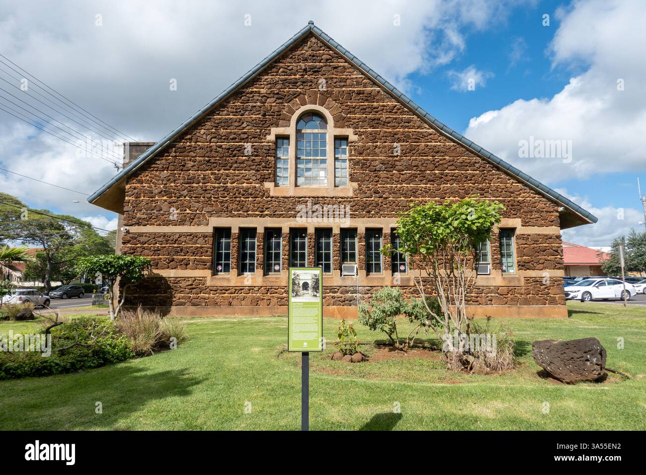 The Kauai Museum Side Elevation Built From Lava Stone It's The Former ...