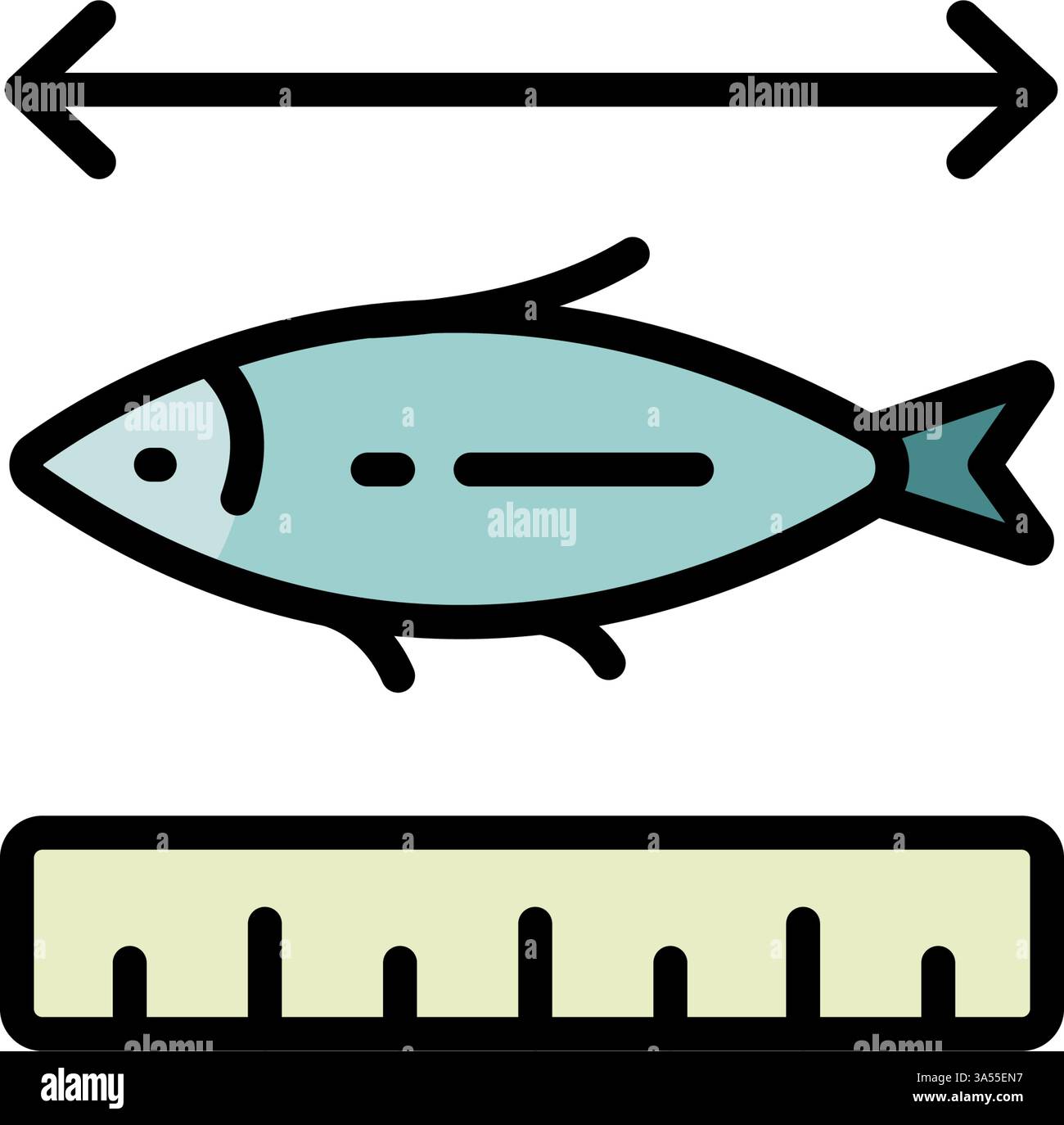 Fish farm color icons set. Simple signs set of fish farm icons. Vector ...