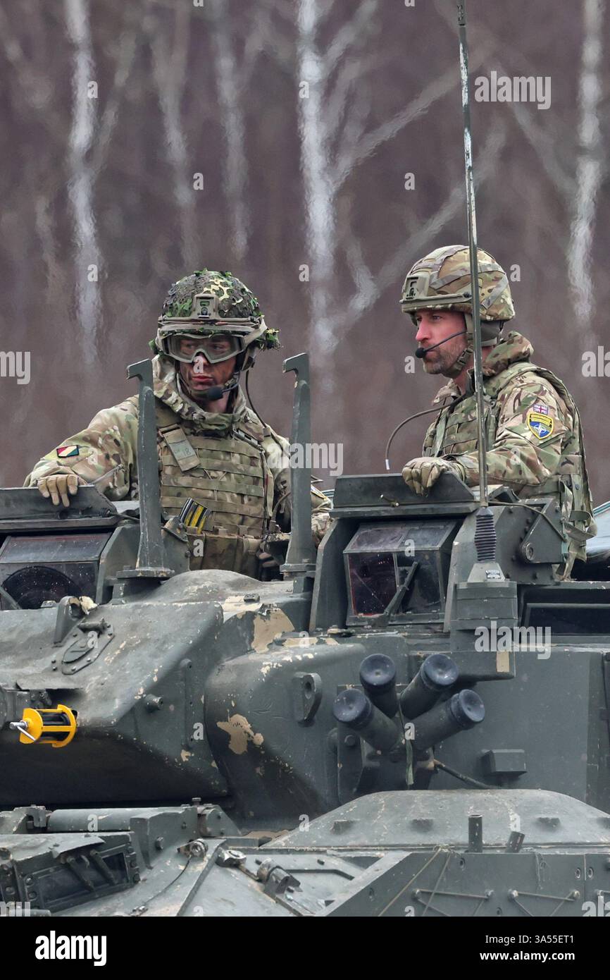 The Prince of Wales, Colonel-in-Chief, Mercian Regiment, onboard a ...