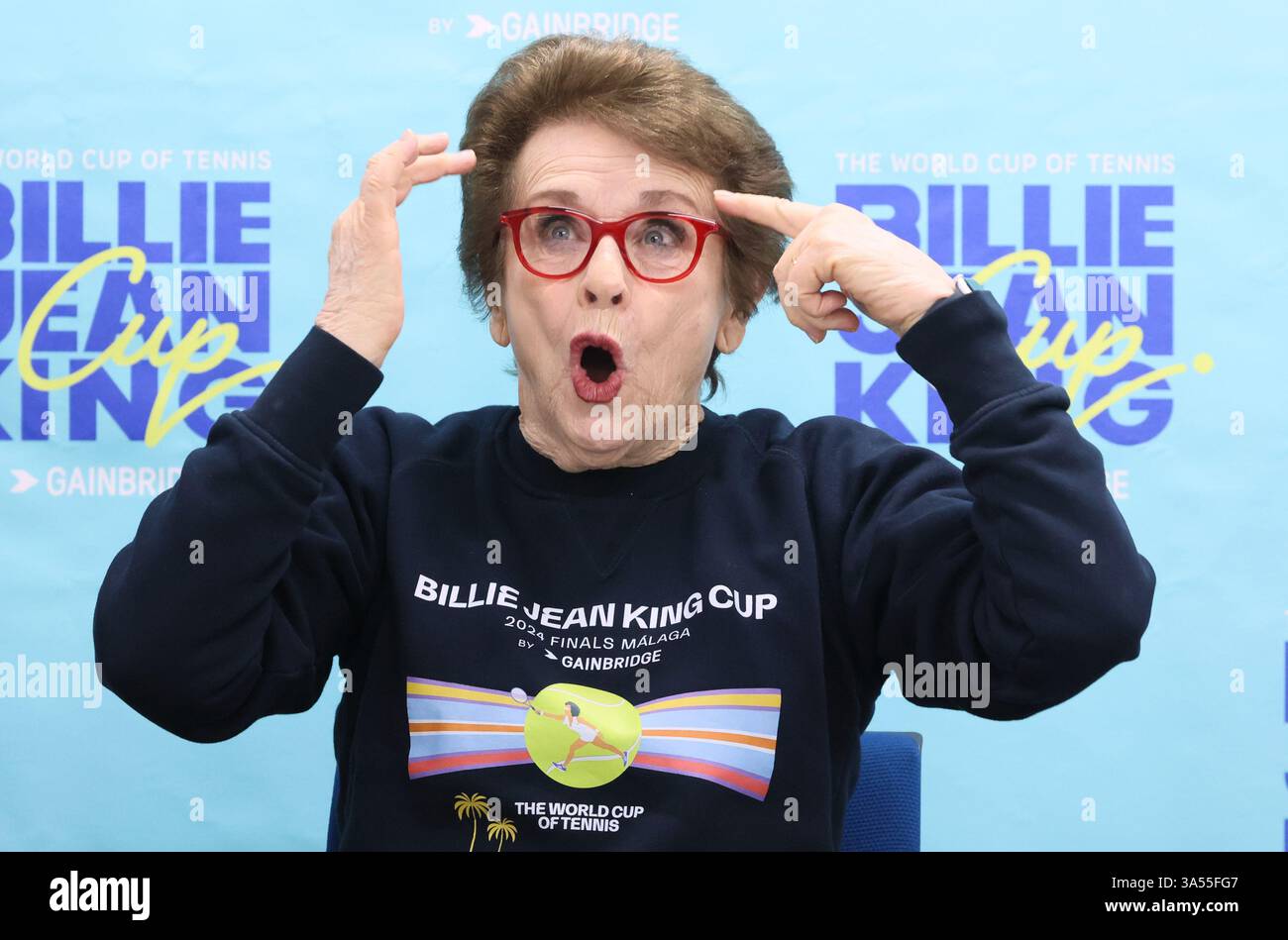 Tokyo, Japan. 21st Mar, 2025. American tennis legend Billie Jean King ...