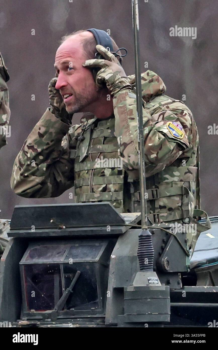 The Prince of Wales, Colonel-in-Chief, Mercian Regiment, onboard a ...