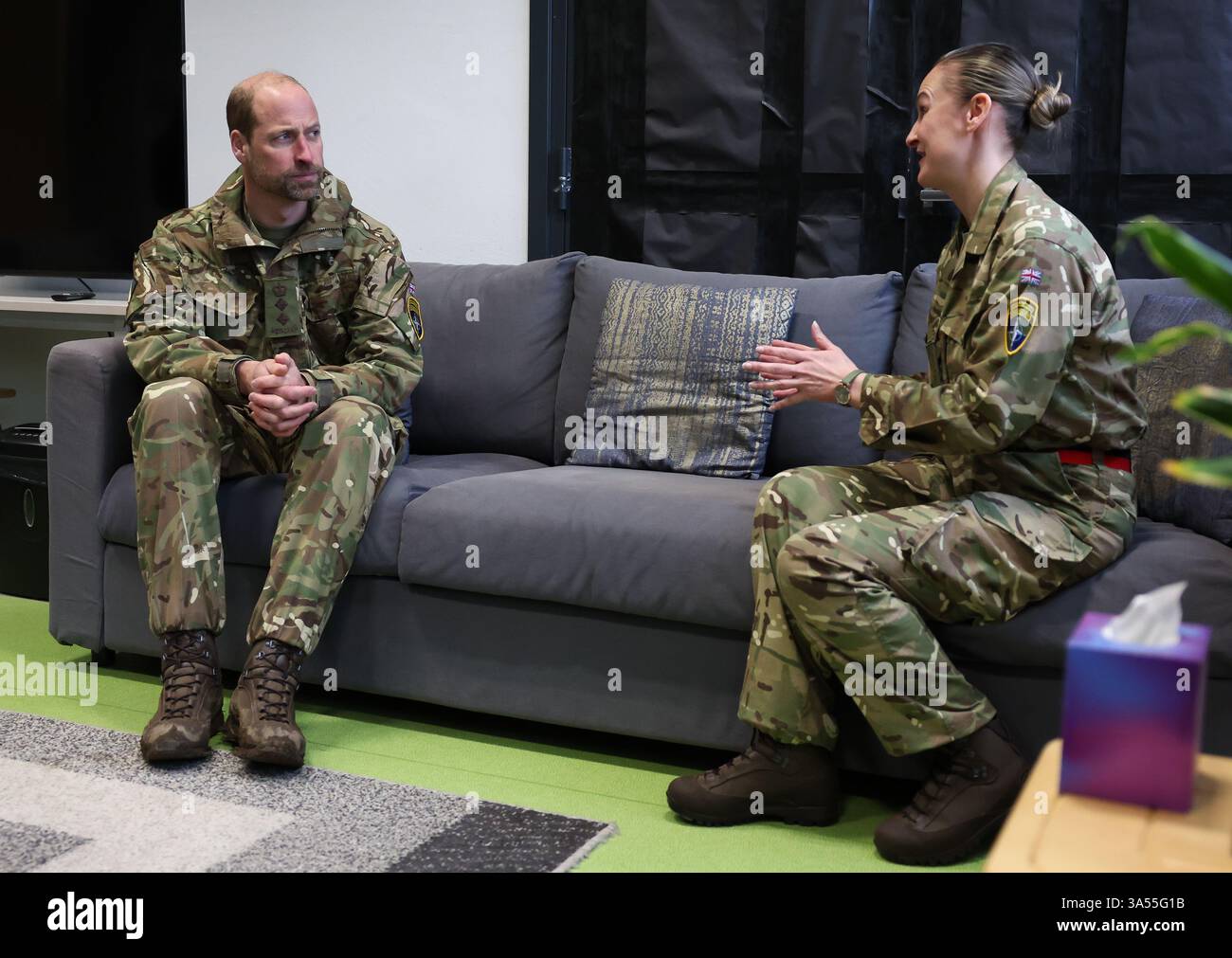 The Prince of Wales, Colonel-in-Chief, Mercian Regiment meets Staff ...