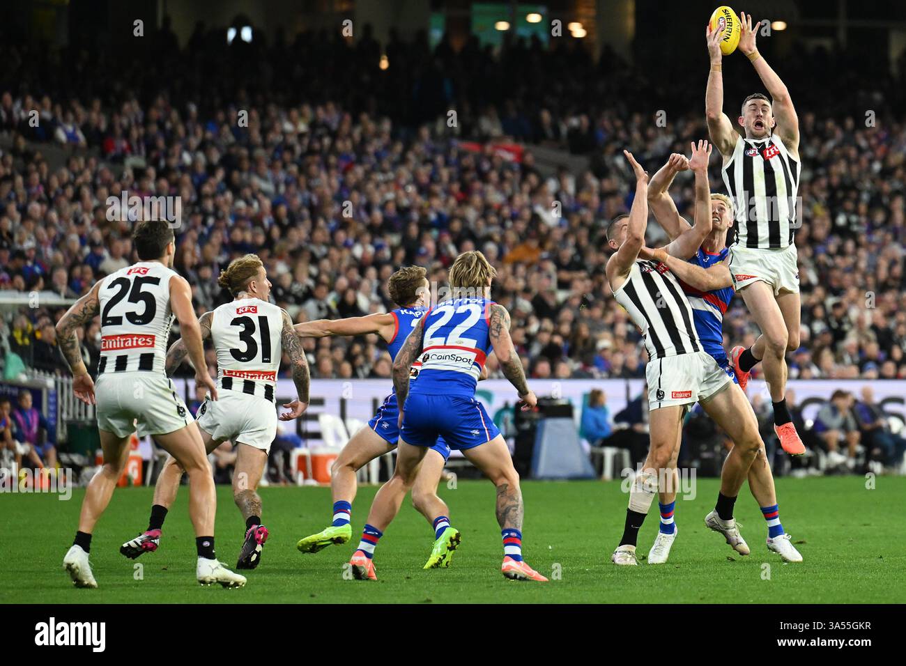 Melbourne, Australia. 21st Mar, 2025. Daniel McStay of Collingwood ...