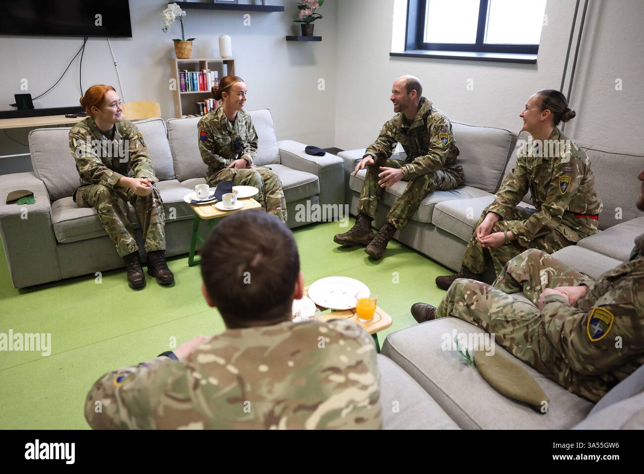 The Prince of Wales, Colonel-in-Chief, Mercian Regiment meets Staff ...