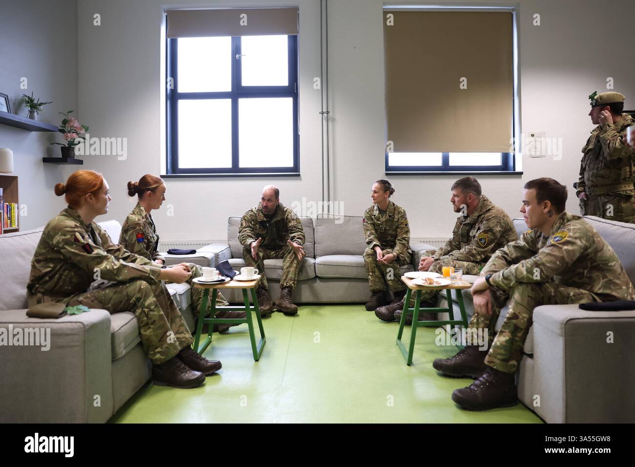 The Prince of Wales, Colonel-in-Chief, Mercian Regiment meets Staff ...