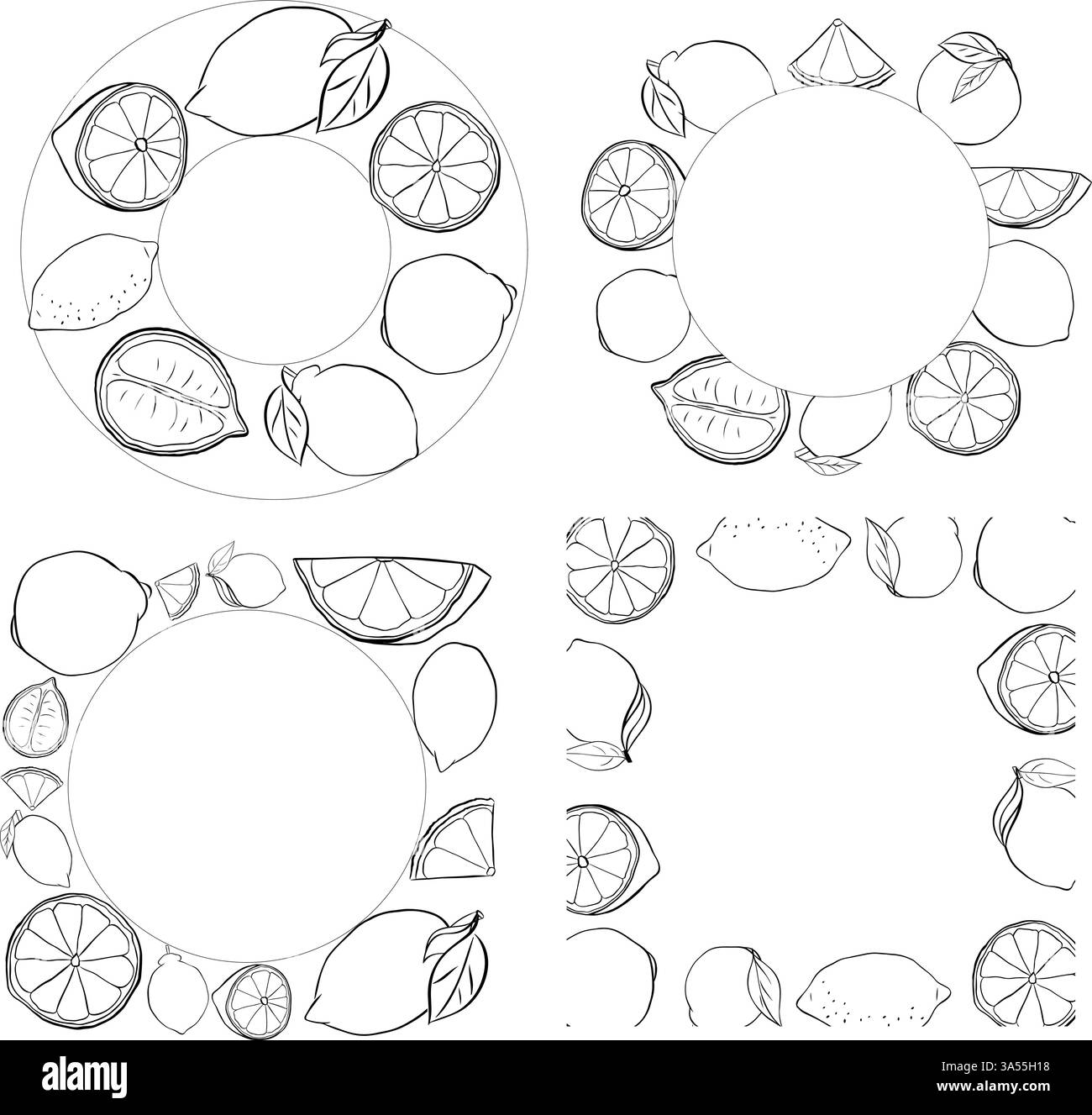 Whole circle line Black and White Stock Photos & Images - Alamy