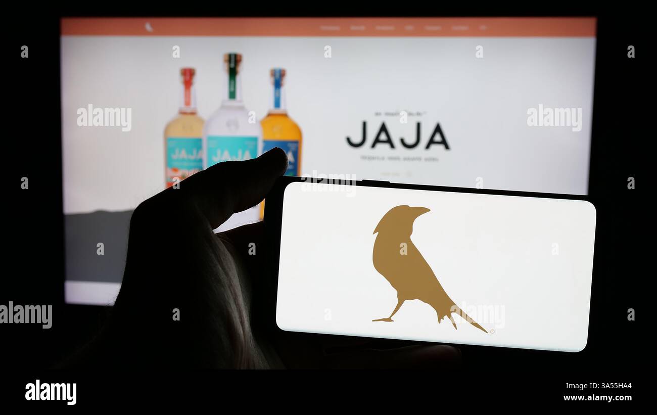 In this photo illustration, a mobile phone with the logo of Mexican ...