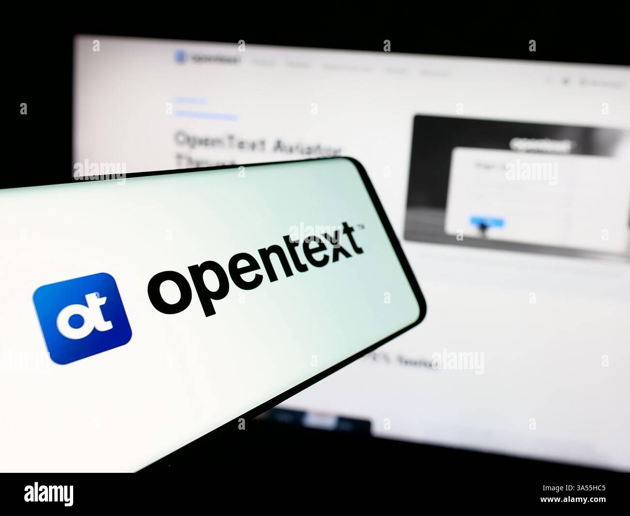 In this photo illustration, a smartphone with the logo of Canadian ...