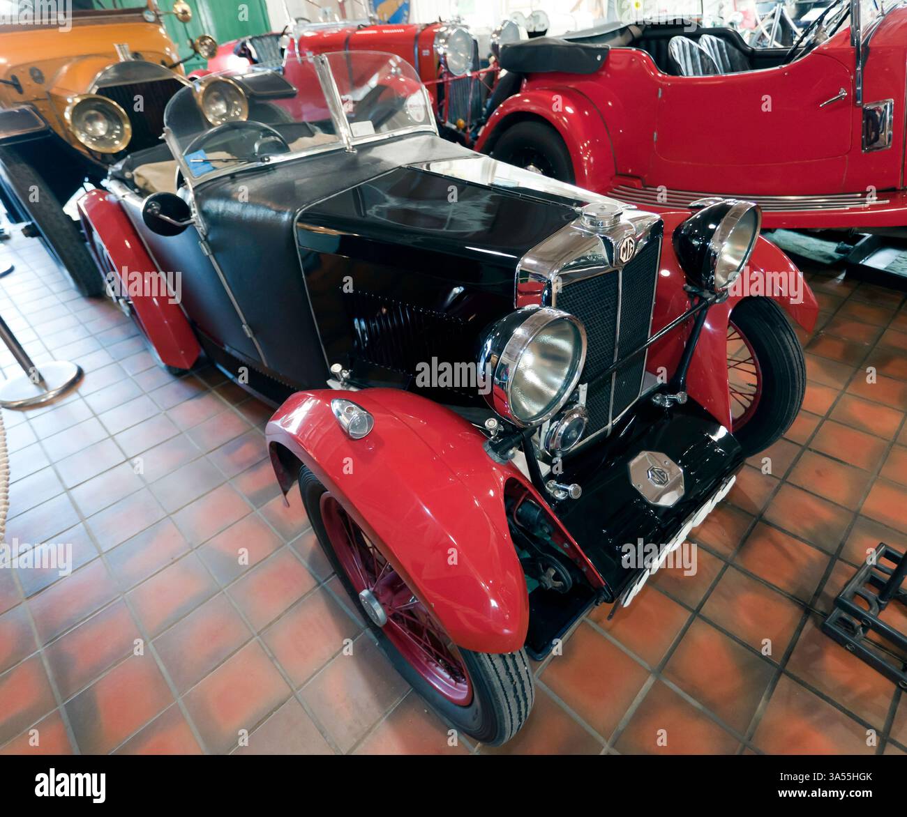 Three-quarters Front View of a 1932, MG M Type, in the Campbell Shed at ...
