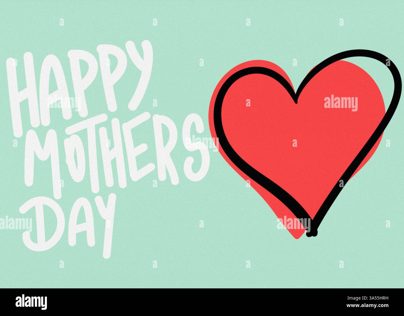 Mother's day greeting card. Banner or header with handwritten ...