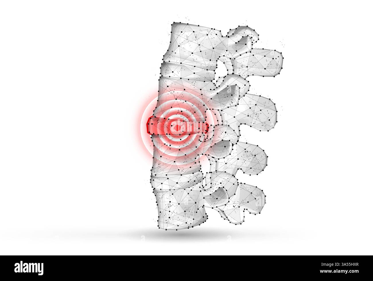 3d spine vector isolated on white. Chiropractic care, spinal cord ...