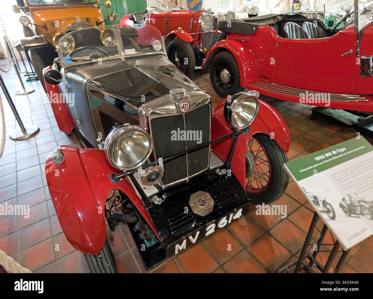 Three-quarters Front View of a 1932, MG M Type, in the Campbell Shed at ...