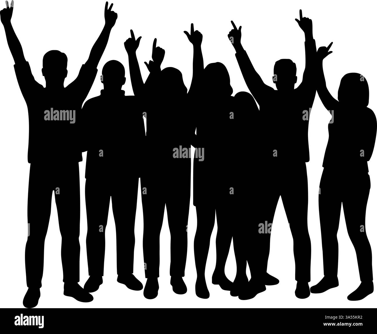 Crowd concert people in Stock Vector Images - Alamy