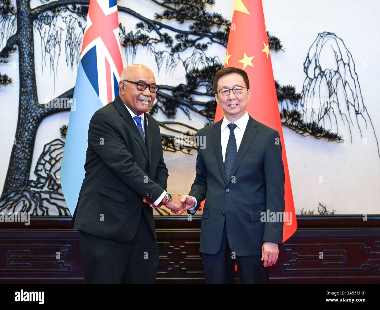 Beijing, China. 21st Mar, 2025. Chinese Vice President Han Zheng meets ...