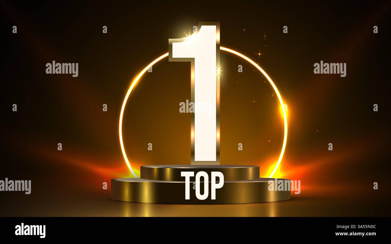 Winner award podium. Top one. Vector illustration Stock Vector Image ...