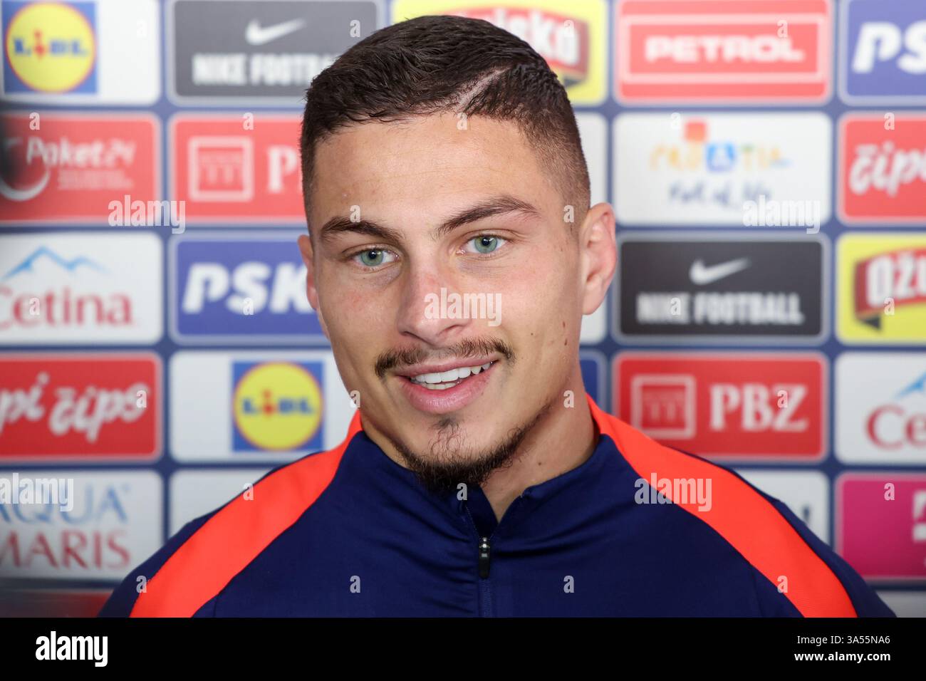 Split, Croatia. 21st Mar, 2025. Franjo Ivanovic of Croatia during press ...