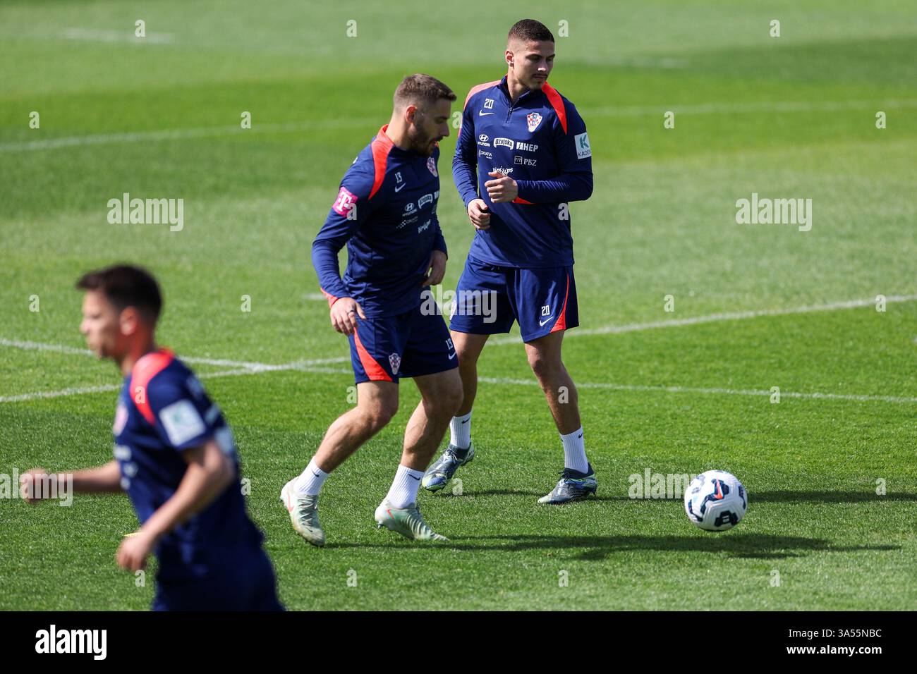 Split, Croatia. 21st Mar, 2025. Nikola Vlasic and Franjo Ivanovic of ...