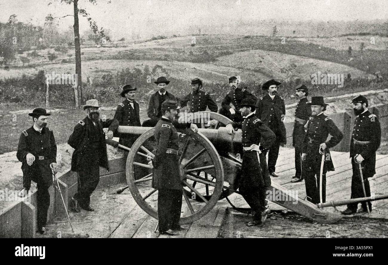 General William Sherman and his staff during the American Civil War ...