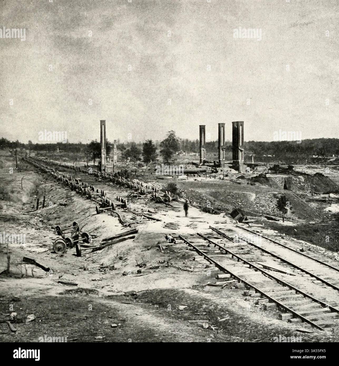 The Ruin of Hood's Retreat - demolished cars and rolling mill ...