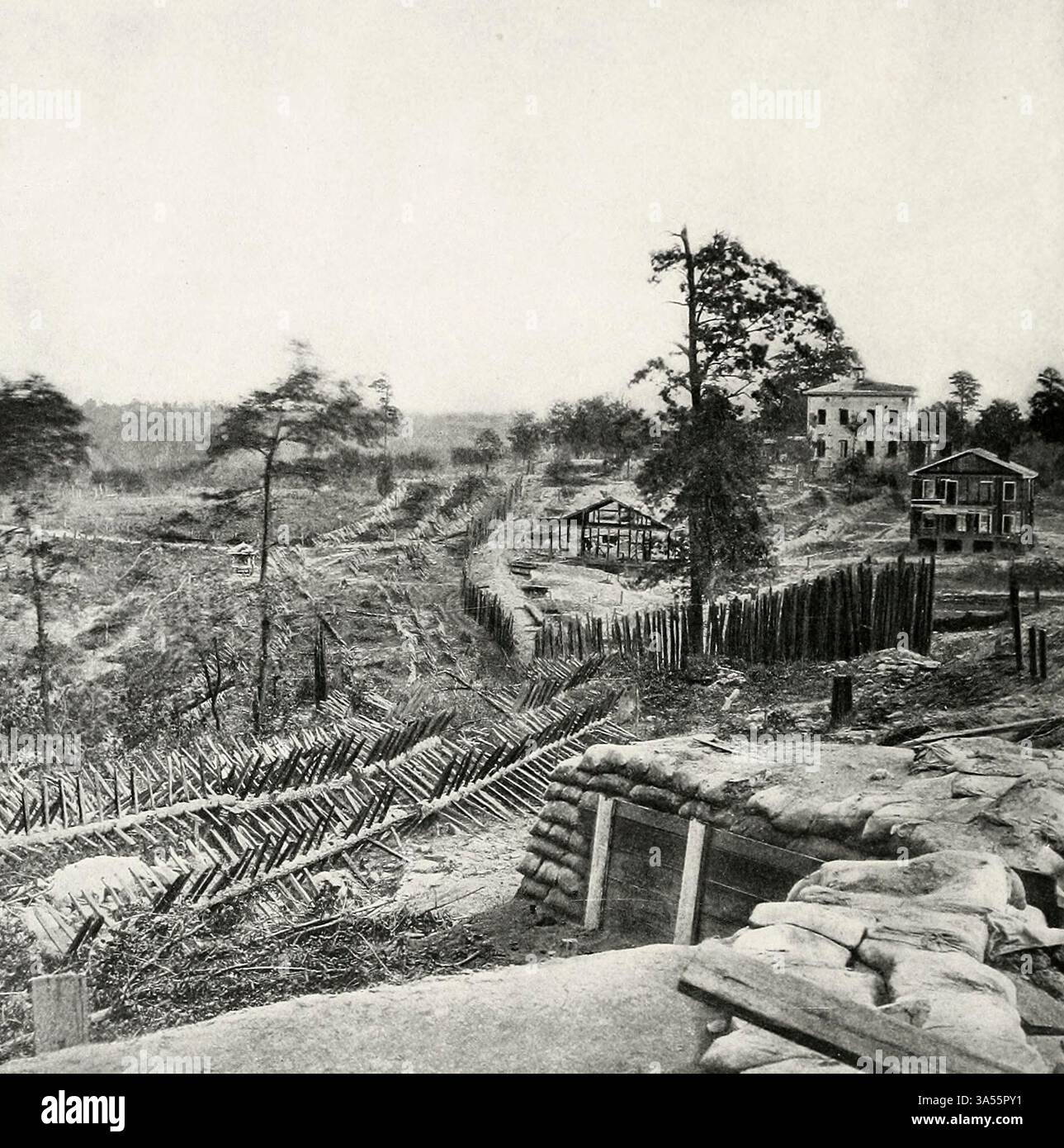 Palisades and Chevaux-de-Frise guarding Atlanta during the American ...