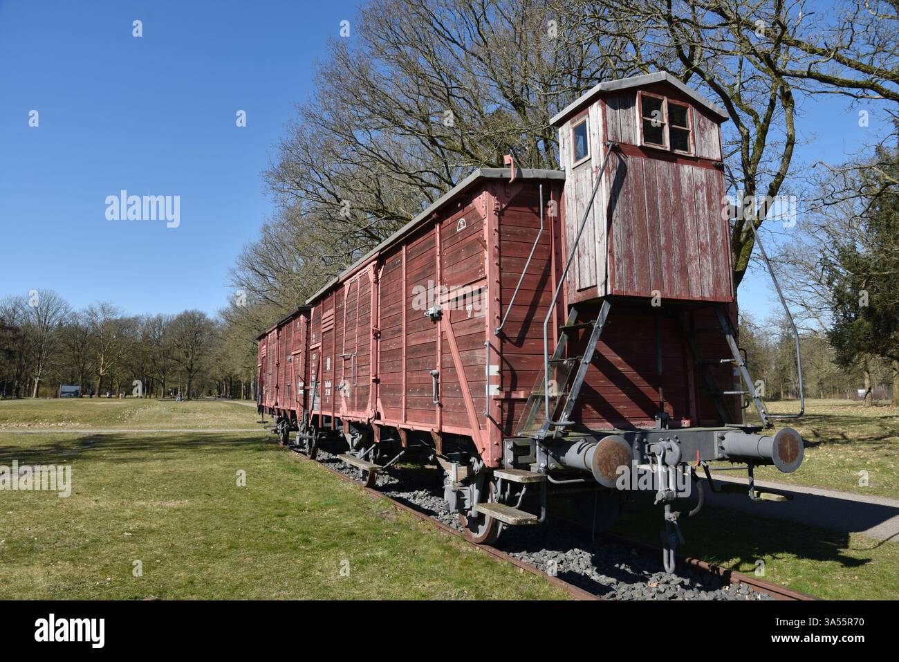 Westerbork, the Netherlands. March 19, 2025. Train at the former ...