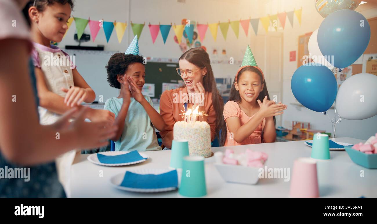 Happy children clapping classroom hi-res stock photography and images ...