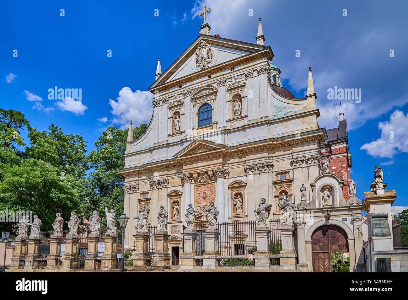 Statues of the Twelve Apostles in front the Church of St. Peter and St ...