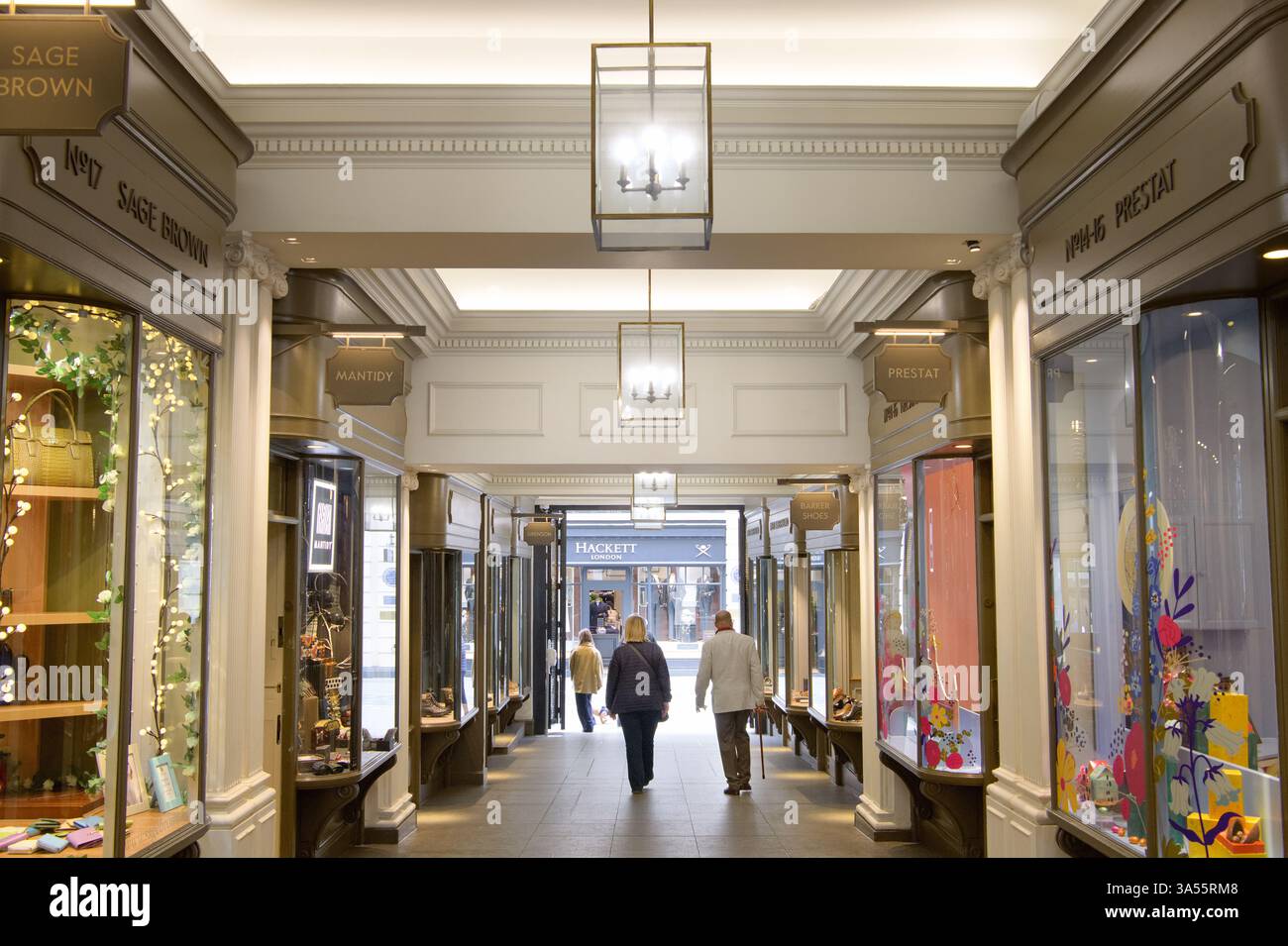Shoppers in Princes Arcade in Piccadilly, London which connects ...