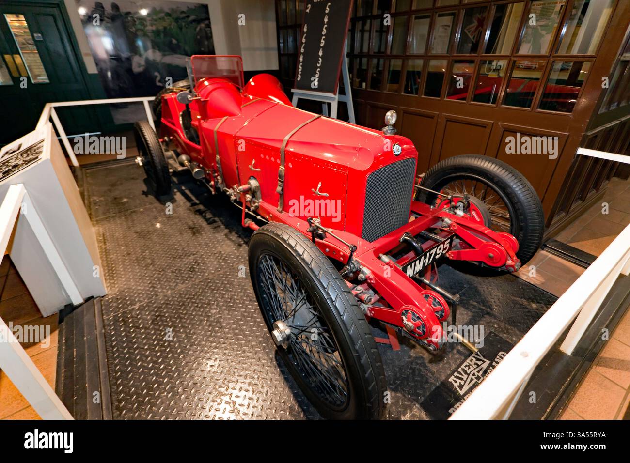 Three-quarters Front View of a Red, 1922, Vauxhall TT on display at the ...
