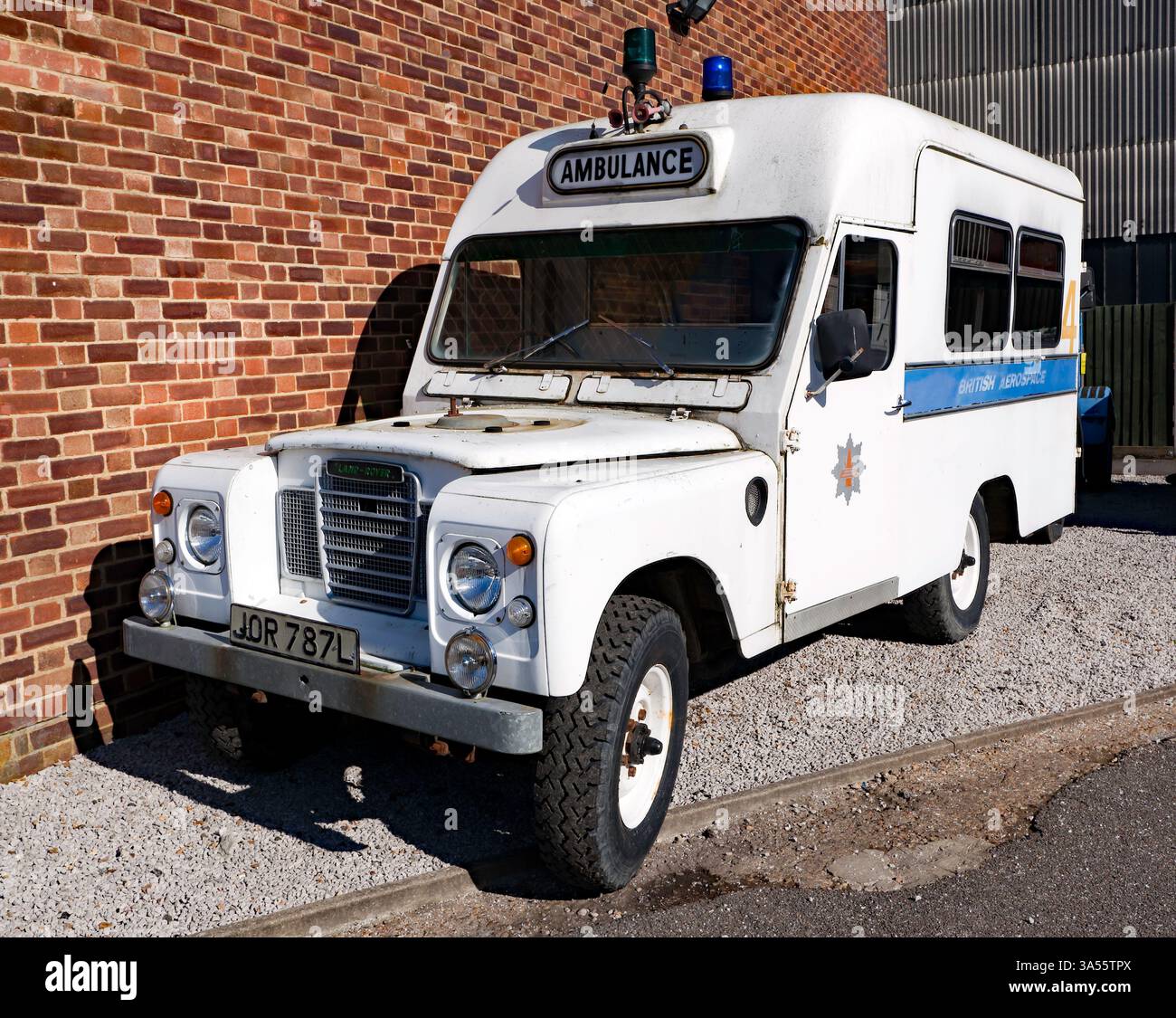 A 1972, White, Landrover 109 Series III Ambulance built for Hawker ...