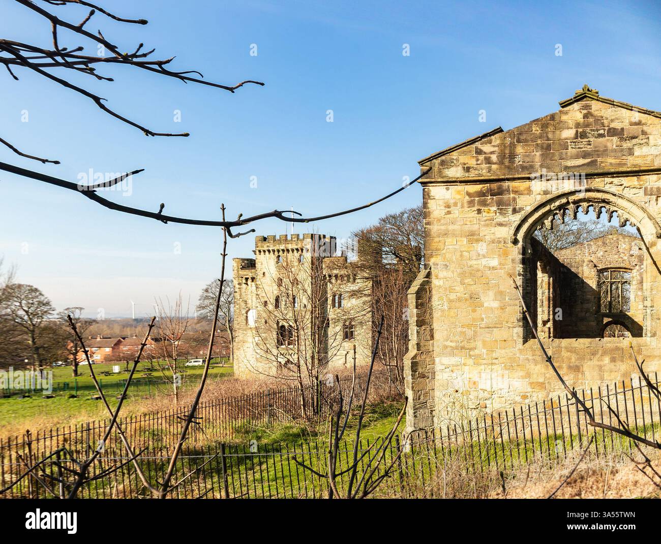 Hylton castle remains Shell of a 4-storey 14th-century castle gatehouse ...